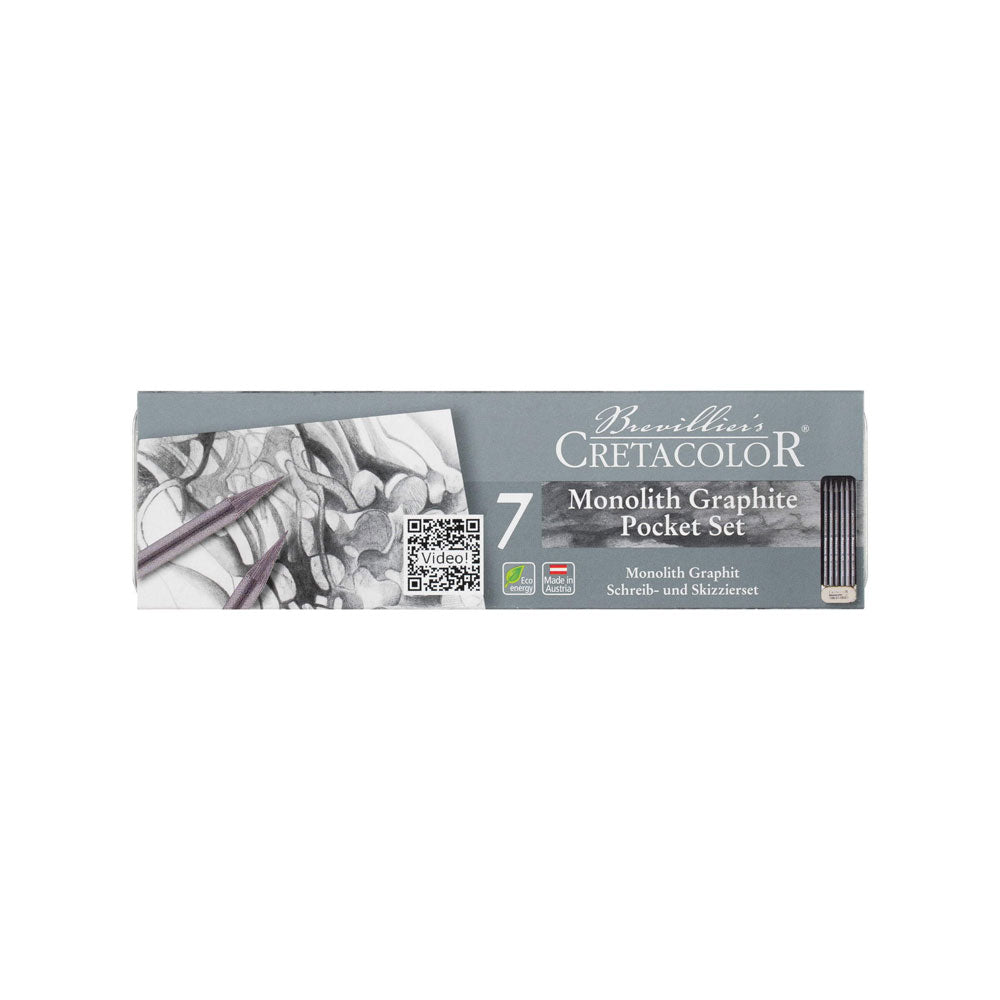 Cretacolor Monolith Woodless Graphite Pocket Tin Set of 7 – Melbourne ...