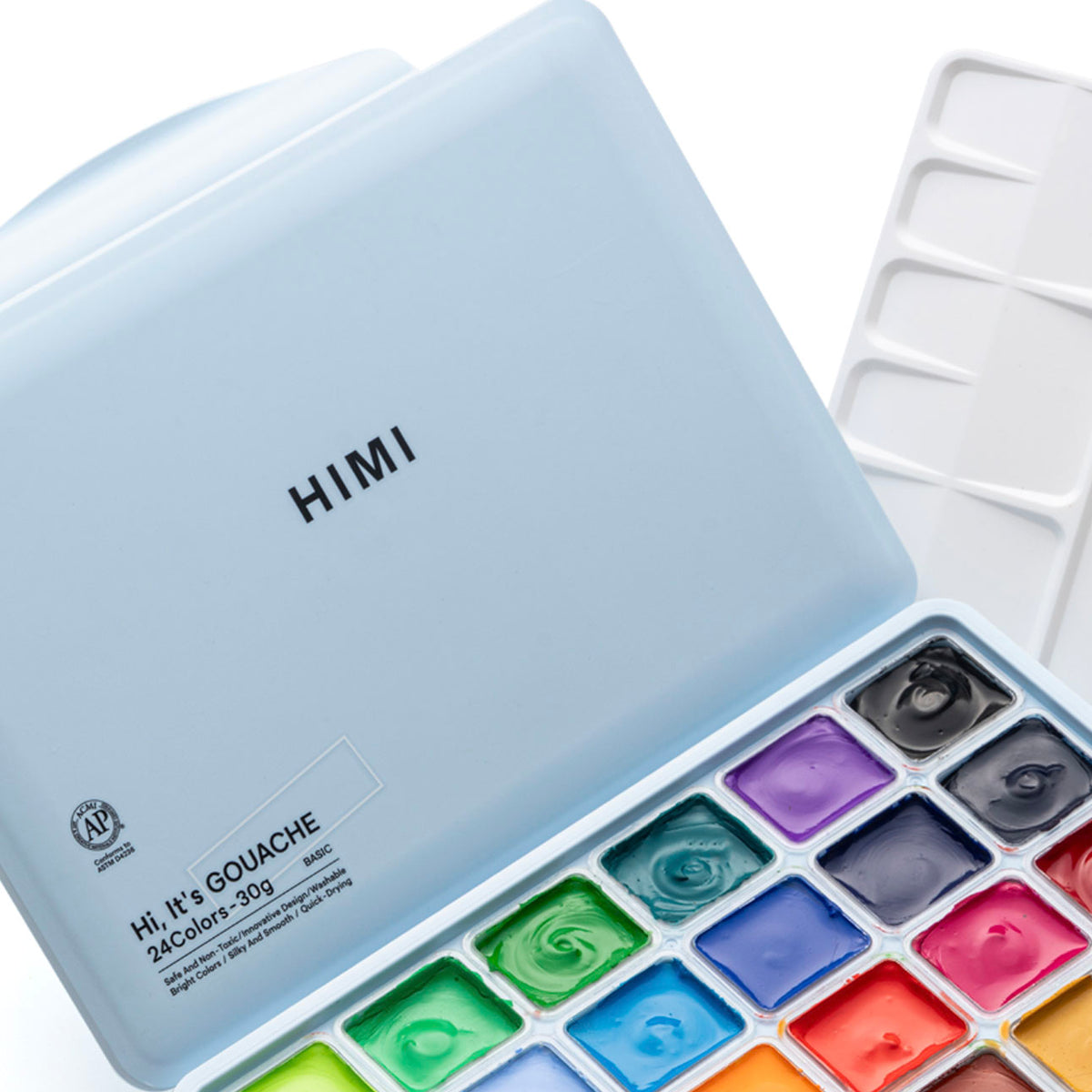 Himi New Vision Jelly Cup Gouache Set 24 x 30mL - Ice Blue Case ...