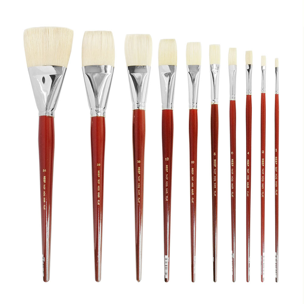 Neef Series 140F Flat Hog Hair Brush – Melbourne Artists' Supplies