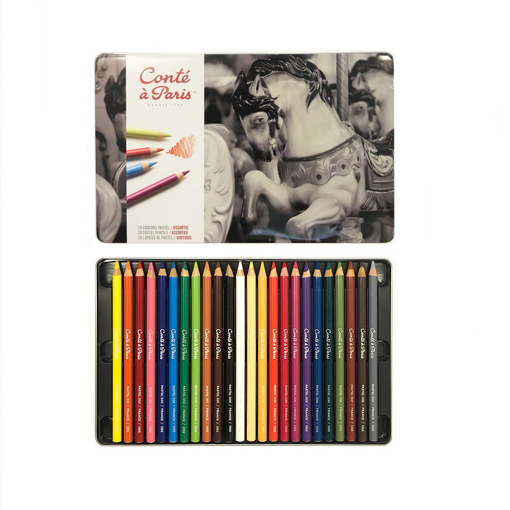 Conte Pastel Pencil Assorted Set of 24 – Melbourne Artists' Supplies