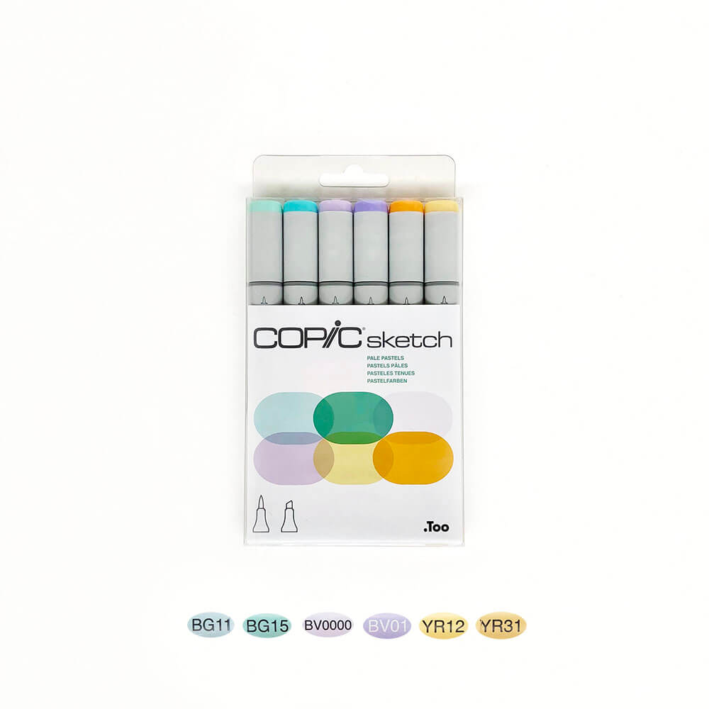 Copic Sketch Set 6 Pale Pastels – Melbourne Artists' Supplies
